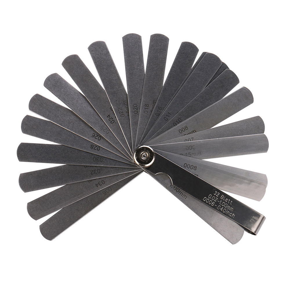 高精度塞尺0.02-1.0mm塞规塞尺片间隙尺厚薄规塞尺单片32pc公英制-阿里巴巴