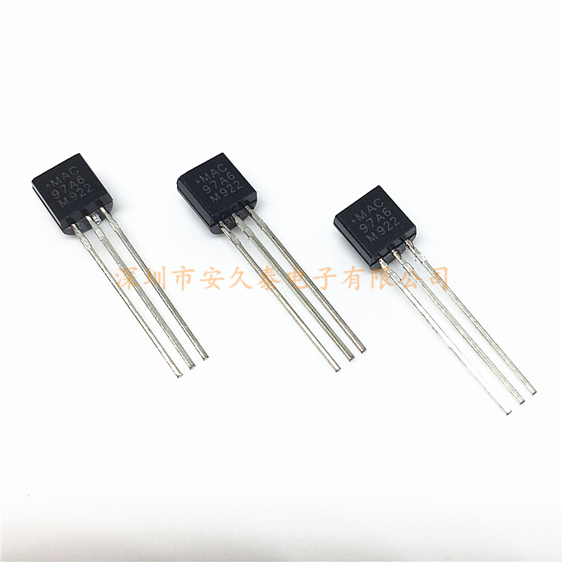 MAC97A6 双向可控硅 97A6 0.6A/400V TO-92直插 晶闸管 全新原装-阿里巴巴