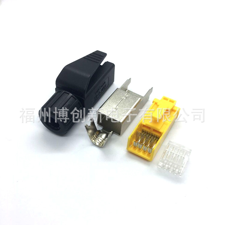 ETHERCAT RJ插头RJ45工业网络插头 SM-RJ45H-8P 8芯-阿里巴巴
