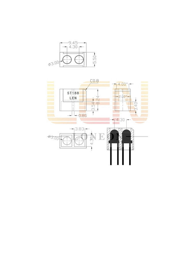 ST188/ST188L4反射式光耦红外线光电传感器DIP-4长脚原装正品-阿里巴巴