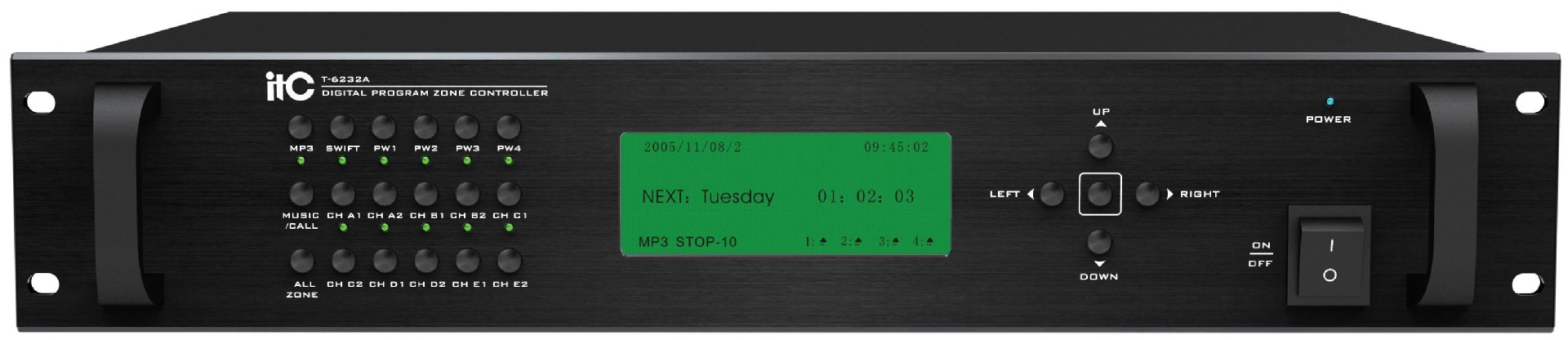 厂家直销ITC公共广播智能系统控制主机T-6232A编程报警数控制主机-阿里巴巴