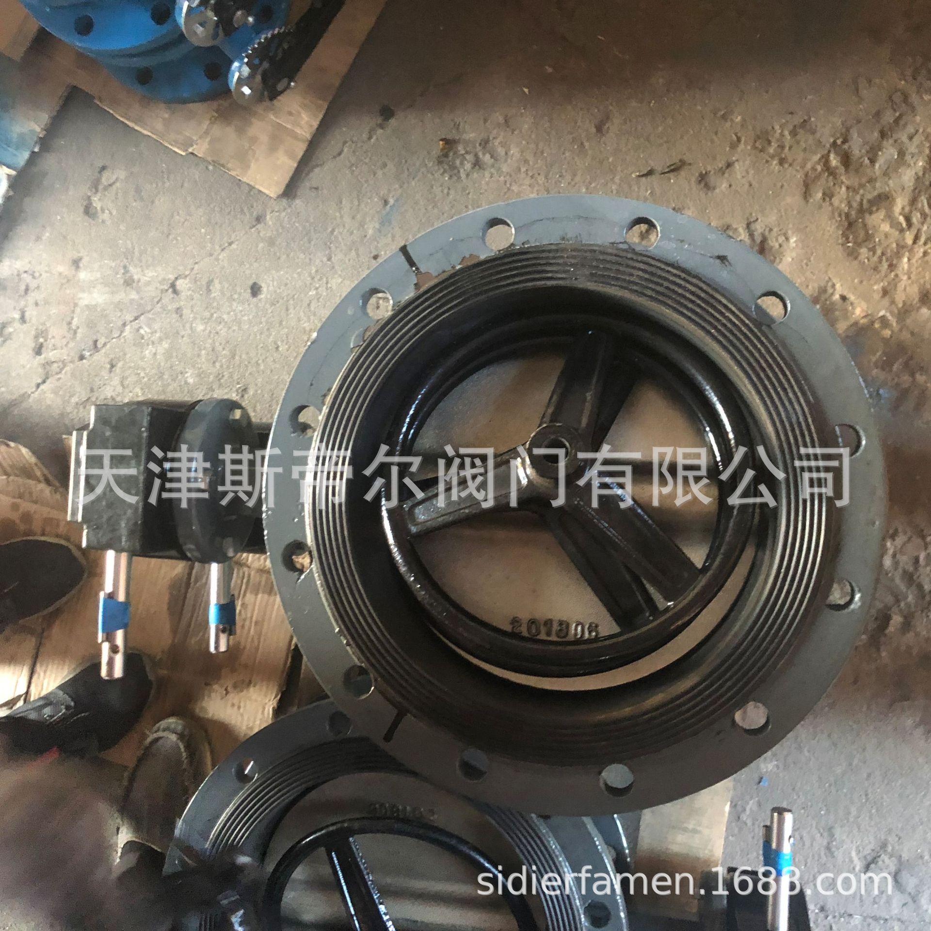 铸钢法兰蝶阀 手动软密封蝶阀 涡轮双法兰 厂家 天津D341X-10C-阿里巴巴
