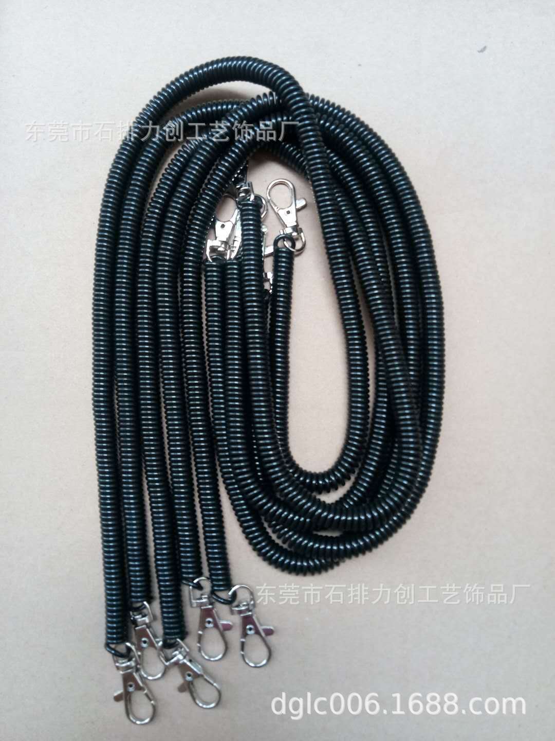 专业生产塑料弹簧绳tpu弹簧挂绳钥匙链胶头弹力绳皮具防盗绳-阿里巴巴