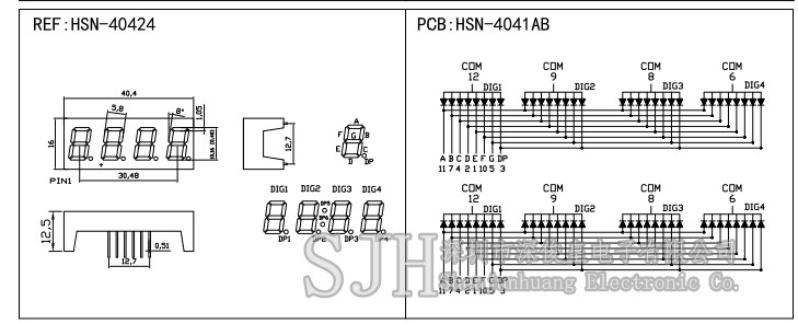 数码管 0.4英寸 4位 数码管 共阳 数码管 4041BS LED 数码管-阿里巴巴
