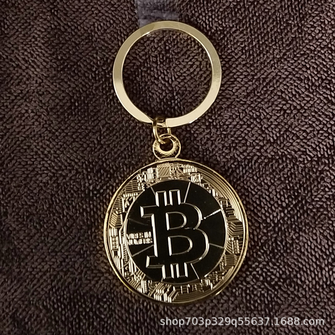 创意金属钥匙扣比特币bitcoin镀金钥匙环钥匙配饰跨境小礼品批发-阿里巴巴