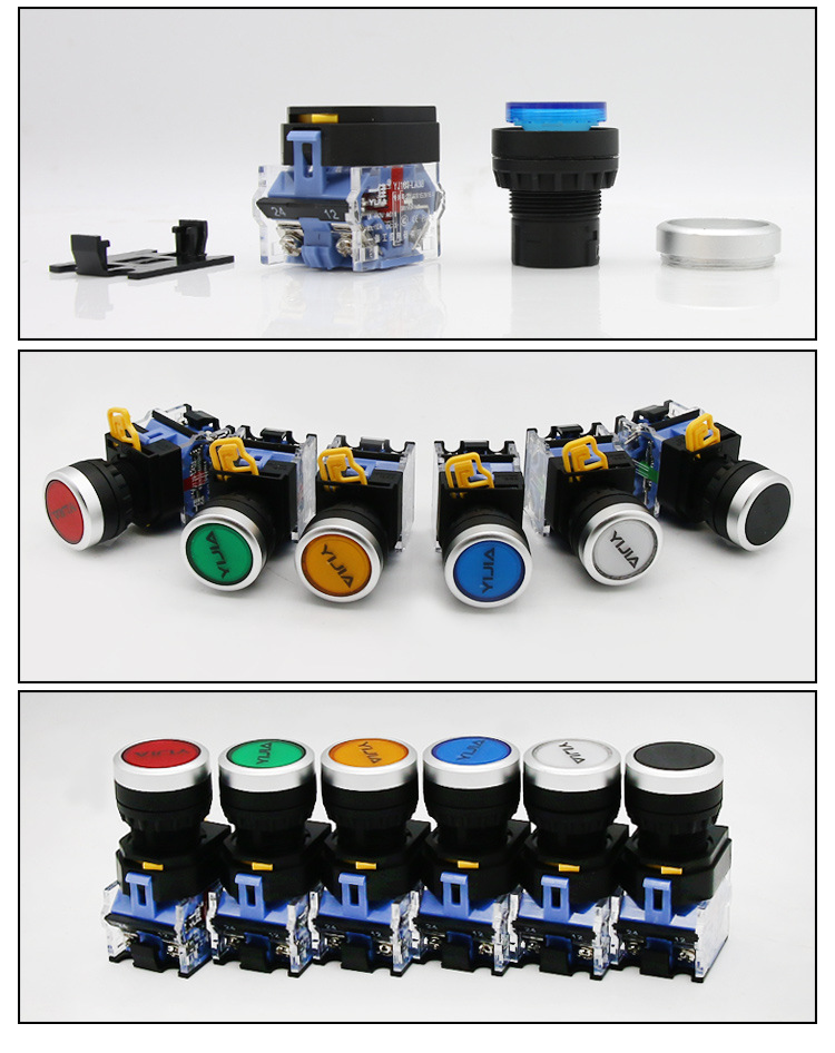 一佳按钮 YJ139-LA38A-11BN自复/11BNZS自锁按钮开关22mm-阿里巴巴