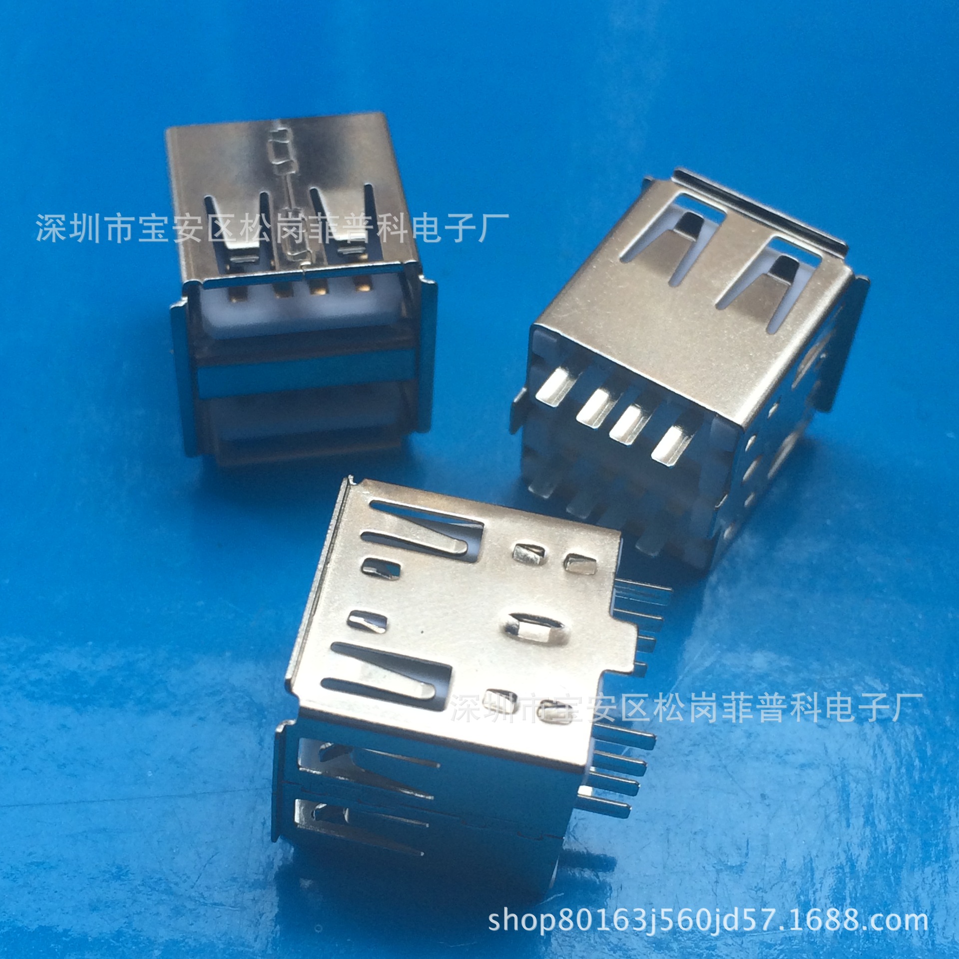 USB AF双层母座 180度焊线式 双排8P 短体14.2MM 卷边 白胶可注塑-阿里巴巴
