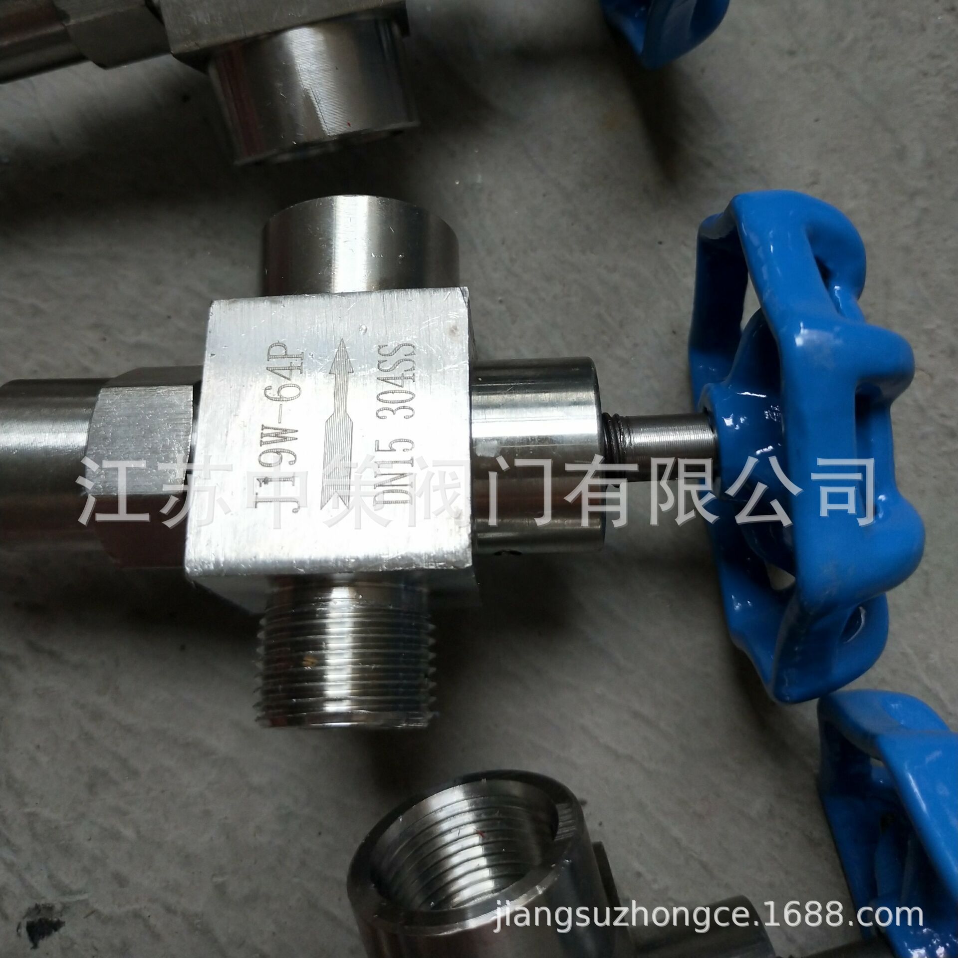 J19W-160P不锈钢压力表三通针型阀 SS304压力表针型阀 DN6 10 15-阿里巴巴