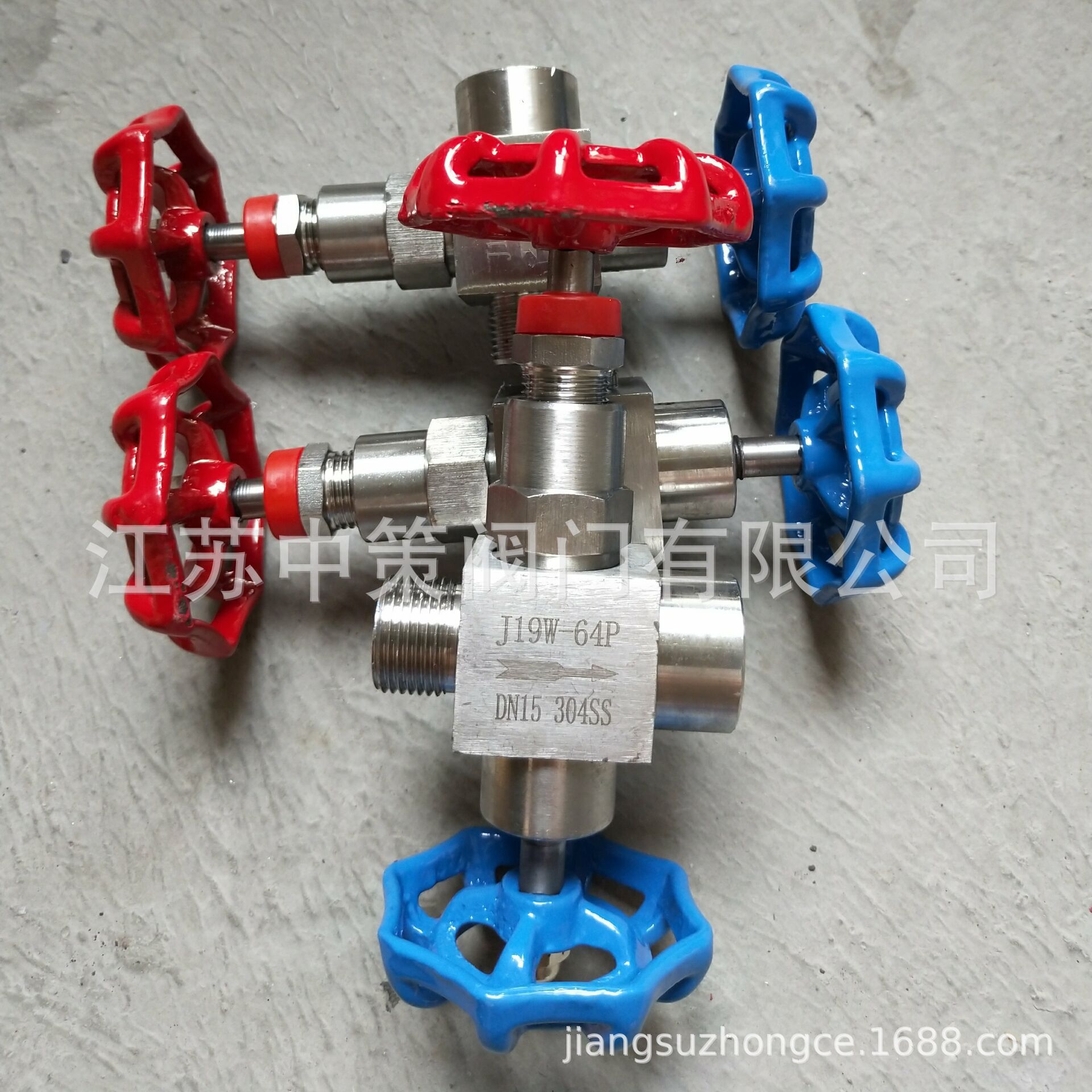 J19W-160P不锈钢压力表三通针型阀 SS304压力表针型阀 DN6 10 15-阿里巴巴