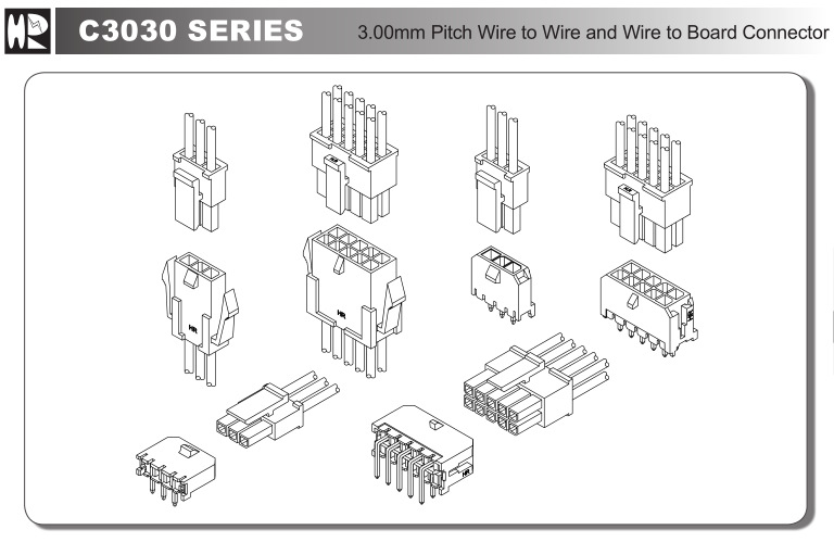替代43025 公端胶壳 C3030HF-03P 台湾灿达HR连接器-阿里巴巴