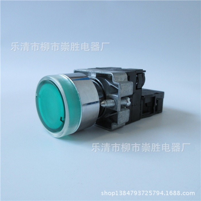 XB2BW33M1C带灯自复位按钮开关ZB2-BWM 绿色220V常开22mm-阿里巴巴