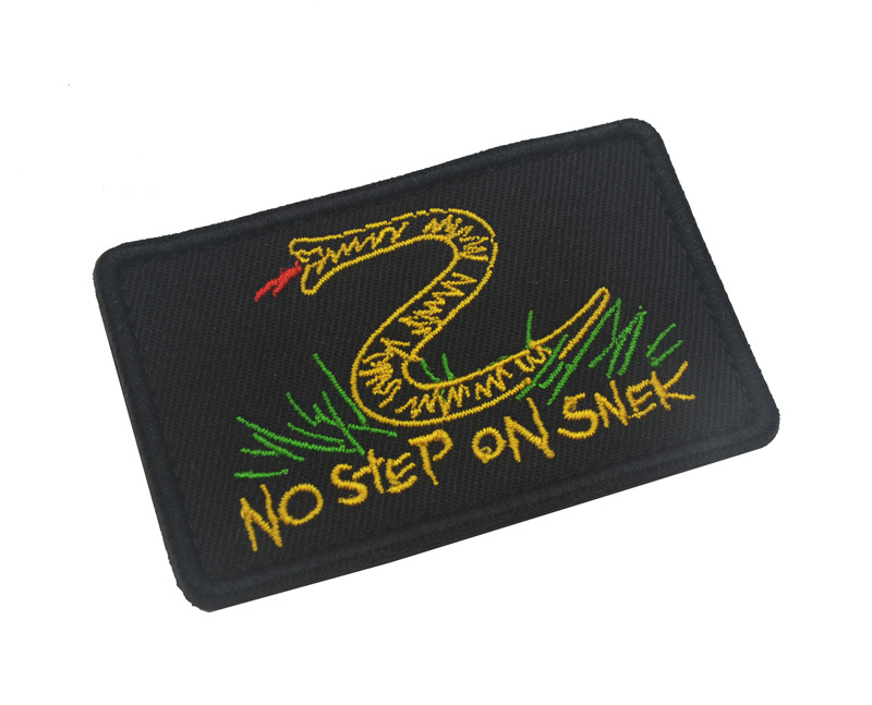 DON'T TREAD ON ME AND NO STEP ON SNEK PATCH 别踩蛇刺绣布贴-阿里巴巴