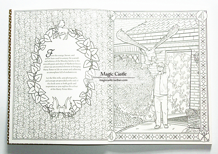英文版harry potter哈利波特涂色书成人减压解压填色书涂鸦绘画本-阿里巴巴
