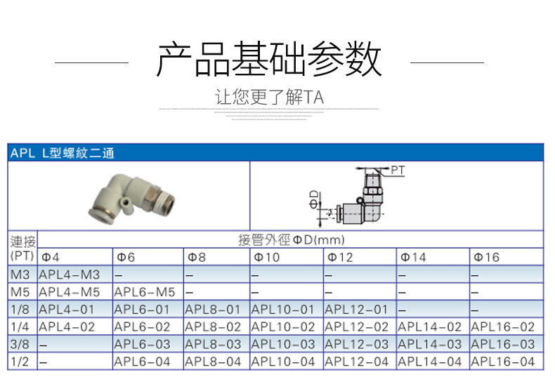 AirTac亚德客气管接头APL12-02-03-04/APL14-02-03-04APL16-02-03-阿里巴巴