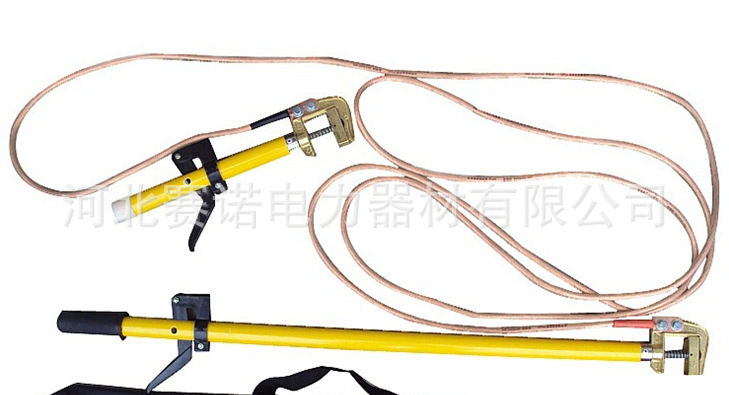 手握弹簧压紧式平口接地线JDX-NS-10KV短路接地棒带线成套接地线-阿里巴巴