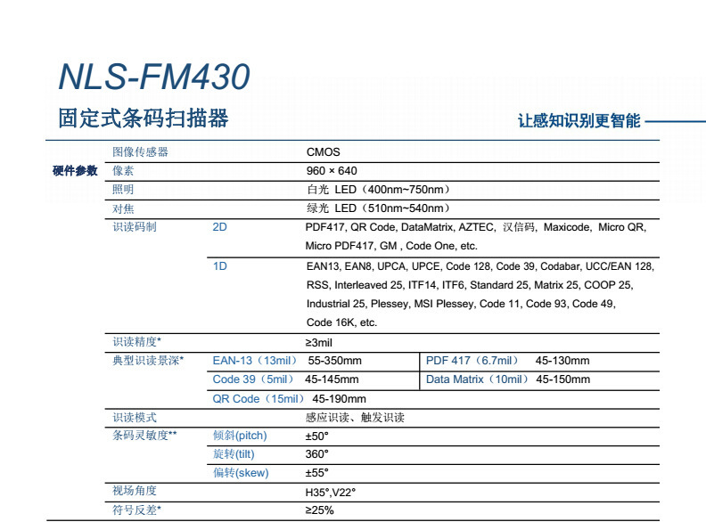 新大陆NLS-FM430工业固定式二维条码扫描器嵌入式流水产线扫描枪-阿里巴巴