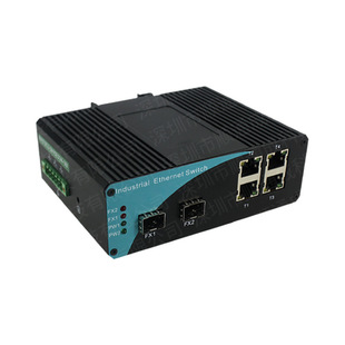 工业级光纤收发器百兆2光4电SFP光口公安天网级联双电源交换机-阿里巴巴