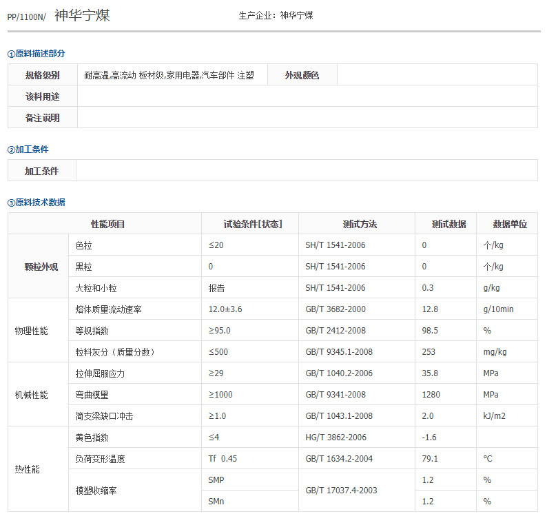 PP神华宁煤1100N 注塑级PP聚丙烯注塑1100N神华宁煤聚丙烯1100N-阿里巴巴