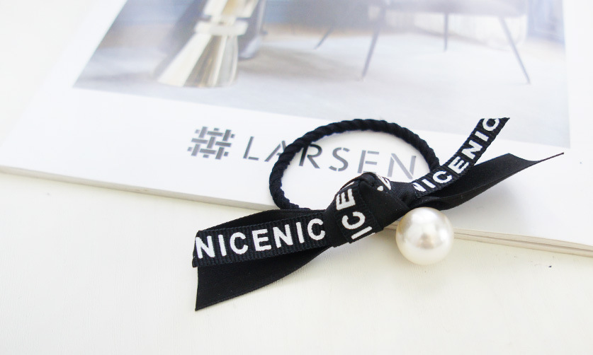 时尚英文织带皮筋发圈发绳 韩版大珍珠扎头绳 韩式扎头发皮筋批发-阿里巴巴