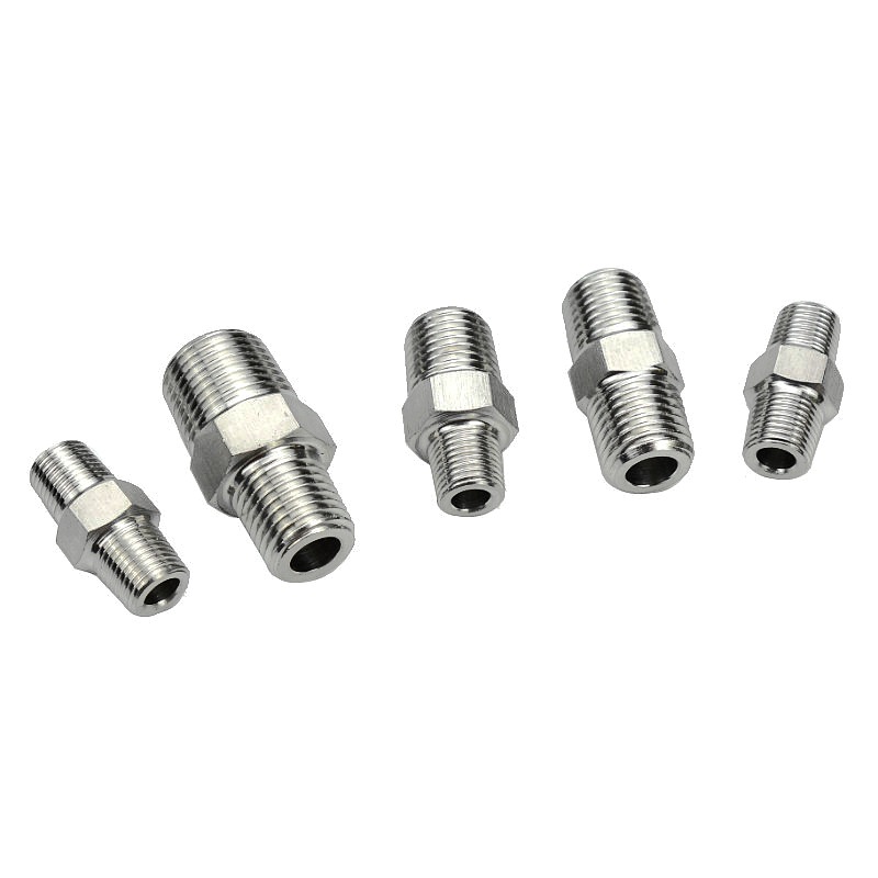 现货 工业级 美标NPT 不锈钢304 双卡套阳螺纹直通接头-阿里巴巴