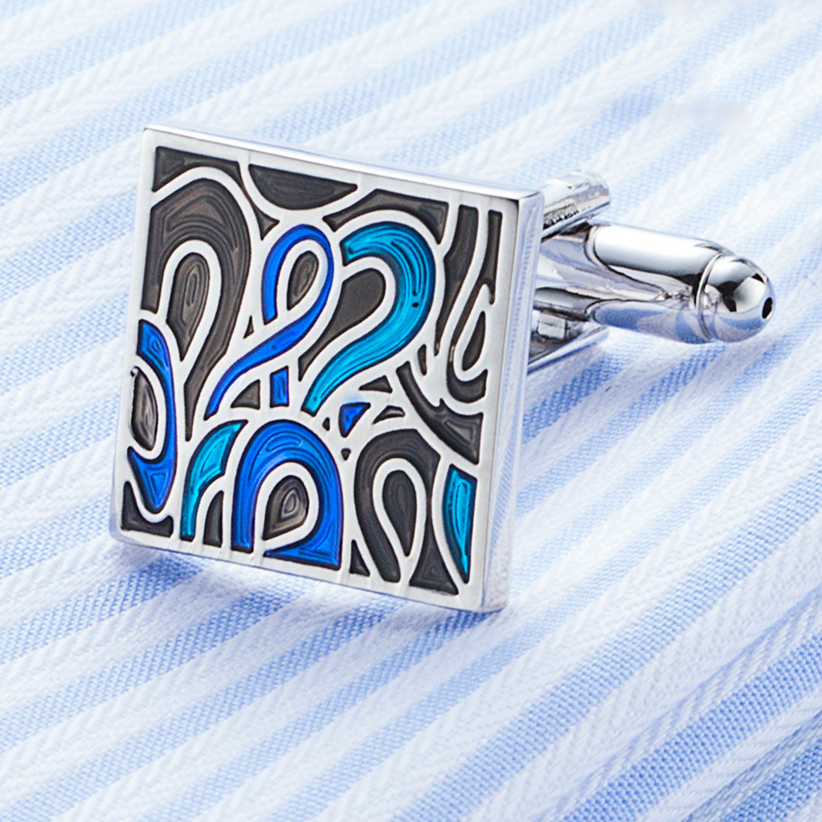 新款袖扣 珐琅袖钉 法式衬衫袖口婚礼洋服纽扣 cufflink 635-阿里巴巴