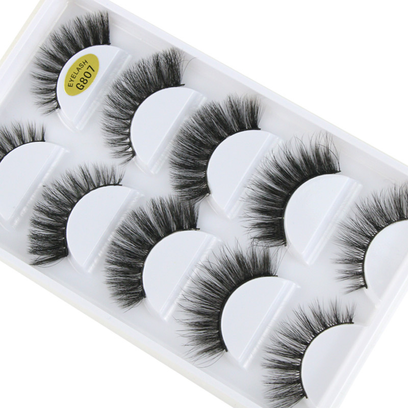 5 Pair 3D Natural Thick False Fake Eyelashes