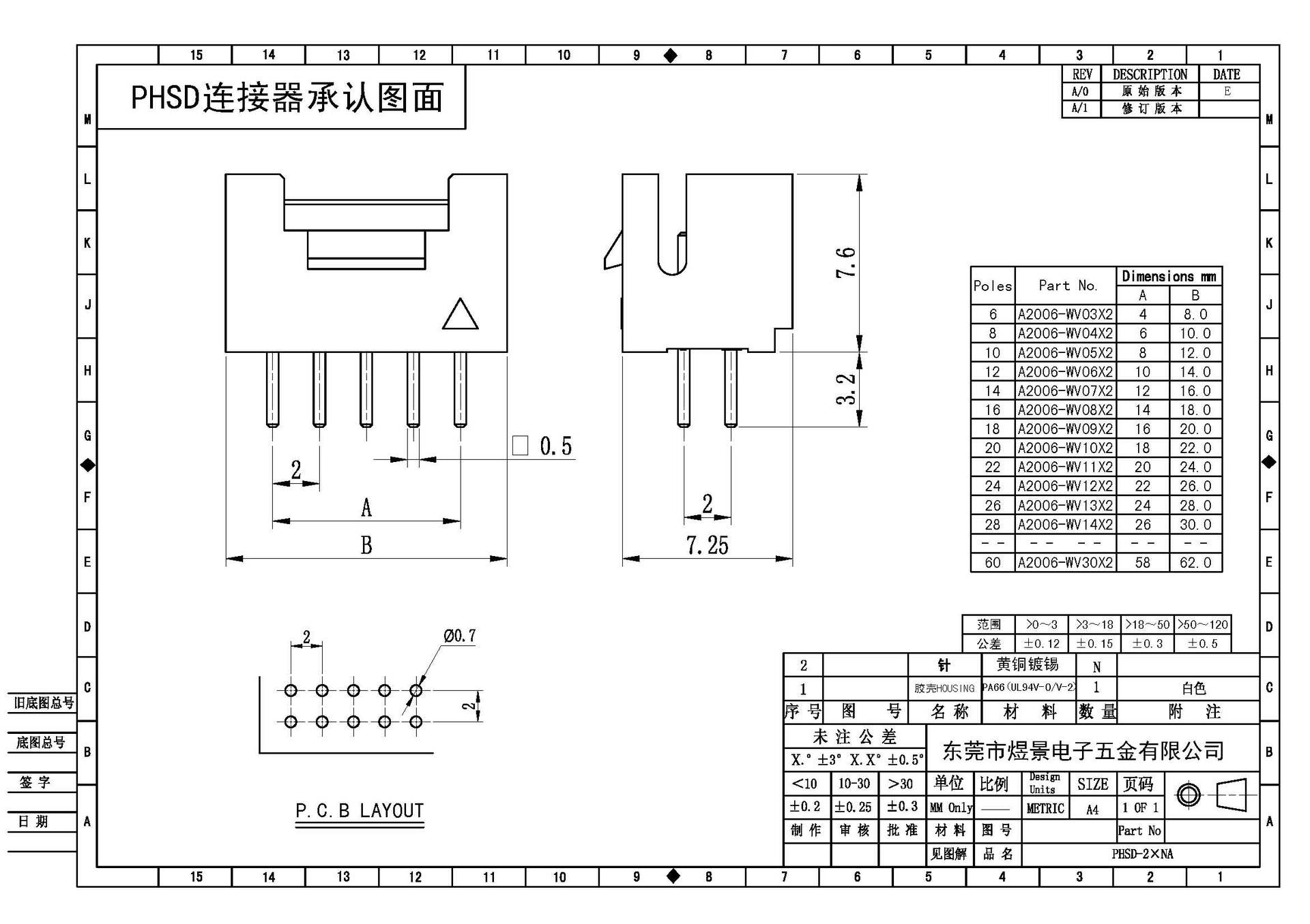 连接器接插件A2006 PHB(HY）双排带锁扣 PHSD 直针胶壳2.0MM间距-阿里巴巴
