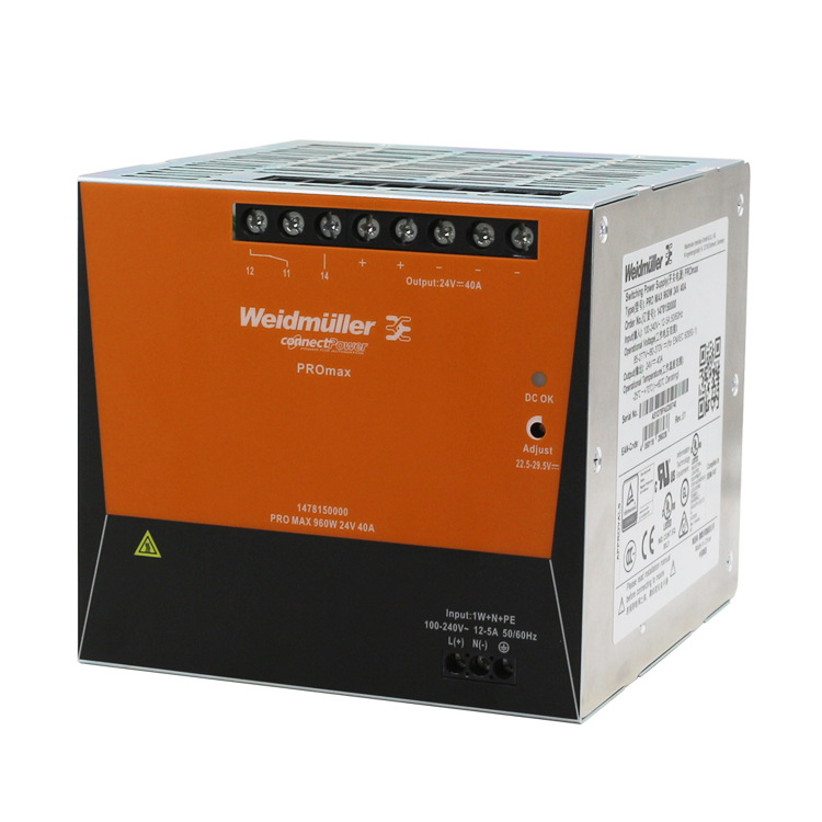魏德米勒开关电源PRO MAX 960W 24V 40A订货号1478150000导轨安装-阿里巴巴