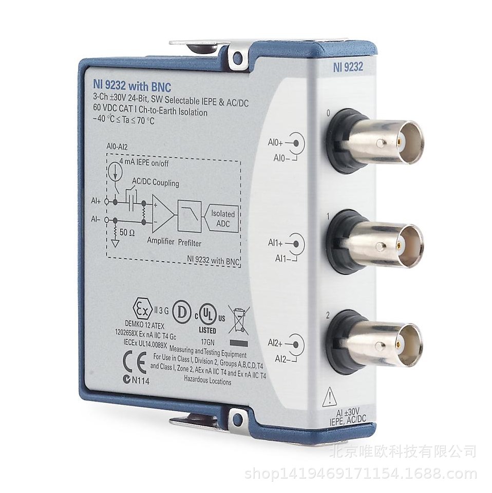 NI 9232声音与振动输入模块 螺栓端子782000-01 BNC784397-01全新-阿里巴巴