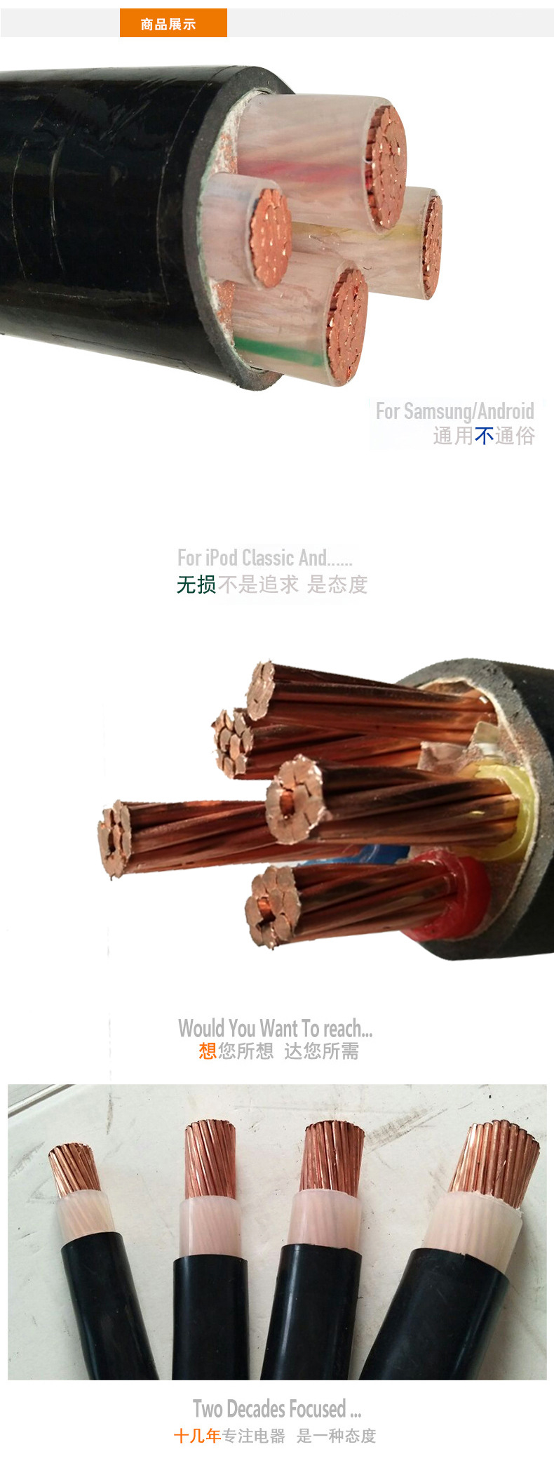 国标yjv22铜芯铠装电缆3 4 5芯50 70 95 120平方户外地埋阻燃电线-阿里巴巴