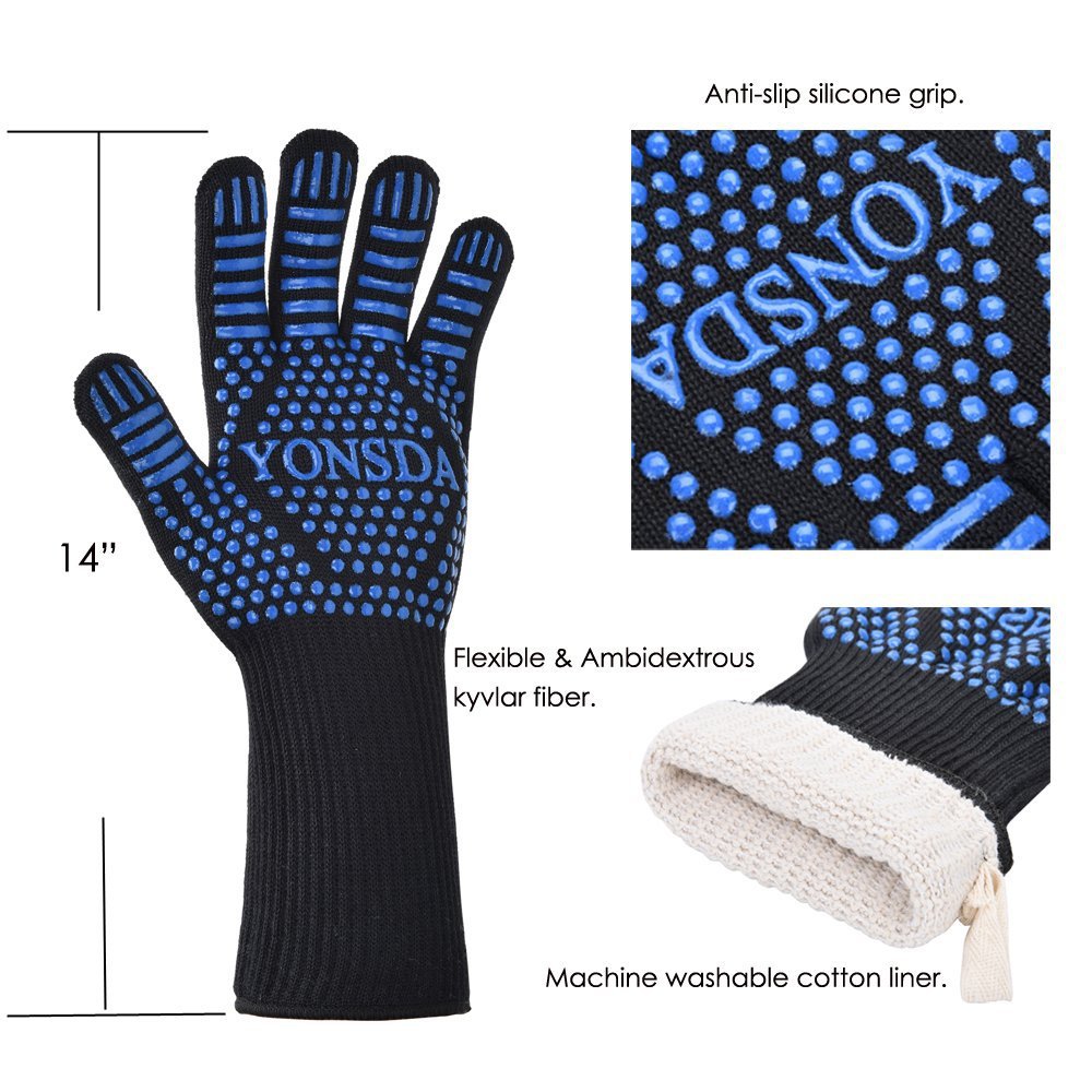 BBQ耐高温800度隔热芳纶硅胶手套微波炉烧烤防火防烫手套采购价格、怎么样、行情市场-CCEE选品中心