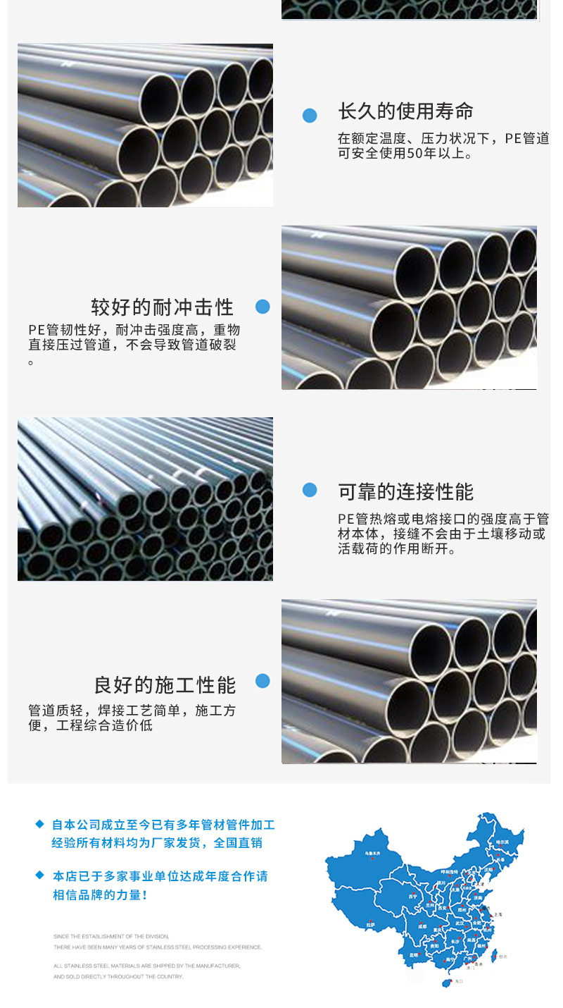 PE125给水管材 PE给水管125 PE全新料高标准农田灌溉 PE给水管材-阿里巴巴