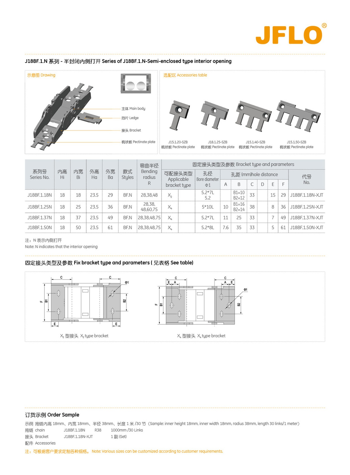 JFLO拖链 J18BF.1.25N拖链 外径23.5*36机床拖链厂-阿里巴巴
