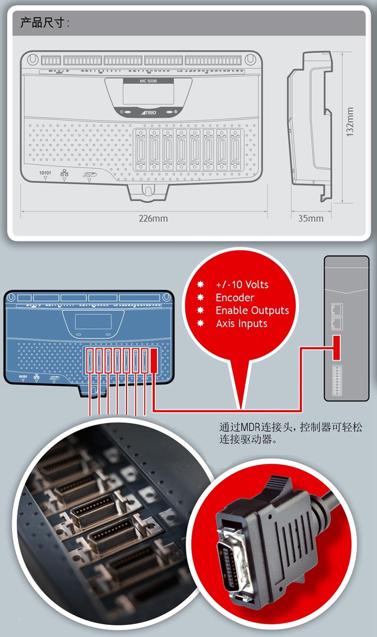 MC508控制器8轴标准轴P848,8扩展+模拟量闭环+8标准P849翠欧TRIO-阿里巴巴