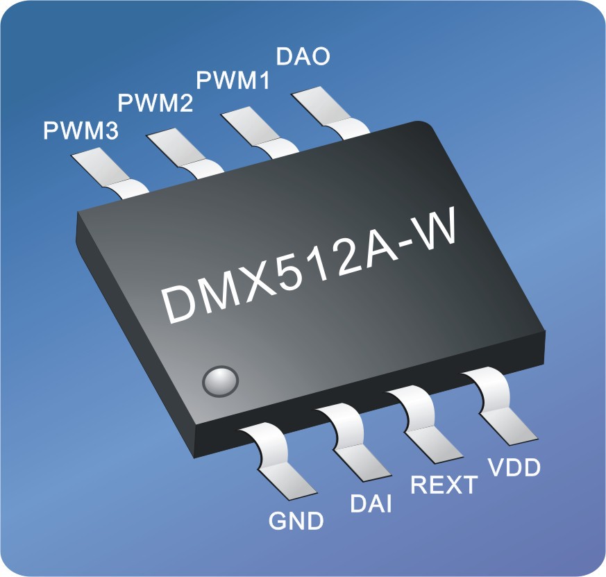 DMX512AW-B 单线传输三通道LED驱动输出控制专用 DMX512AW SOP8-阿里巴巴