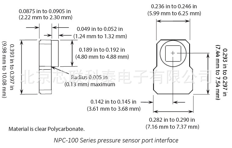 NovaSensor 一次性有创血压造影技术300mmHg压力传感器NPC-100-阿里巴巴