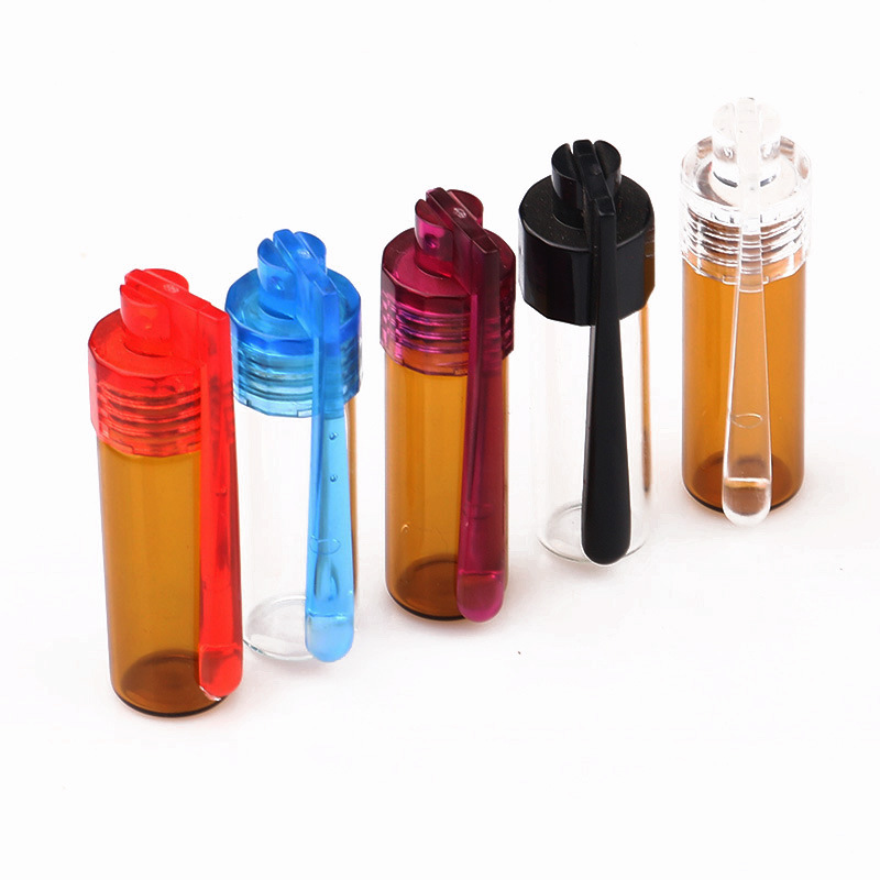 2021 51mm/36mm Acrylic Plastic Bottle Snuff Snorter Dispenser Bullet ...