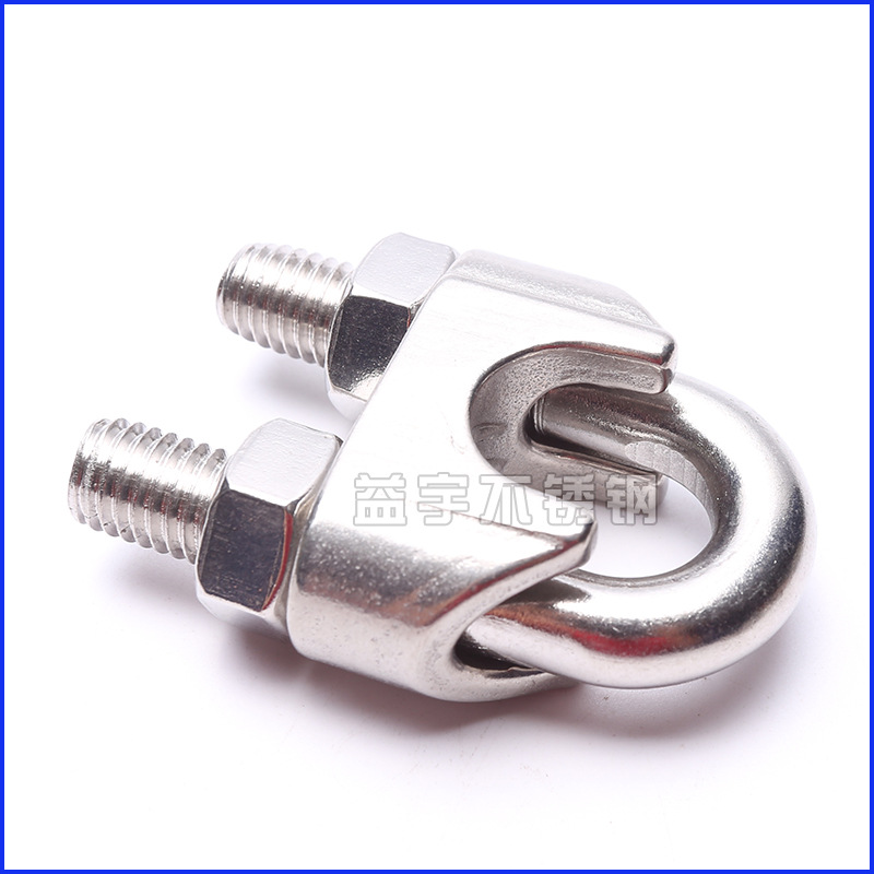 304不锈钢钢丝绳 夹头 U型夹钢丝夹轧头线 卡子线夹钢丝绳卡头-阿里巴巴