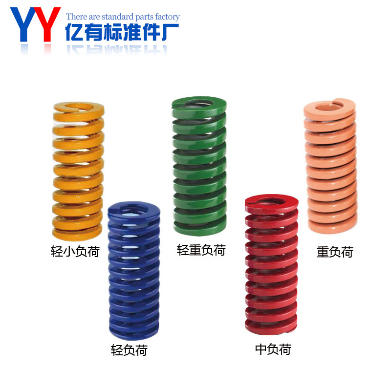 模具弹簧矩形弹簧螺旋弹簧压缩高压黄蓝红绿棕色弹簧五金模具配件-阿里巴巴