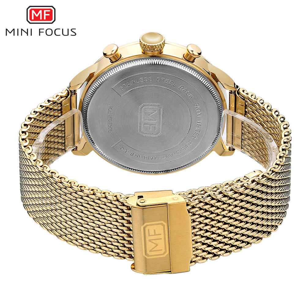 MINIFOCUS福克斯 MF0135G男士石英表 钢网带两小盘指针商务水表-阿里巴巴