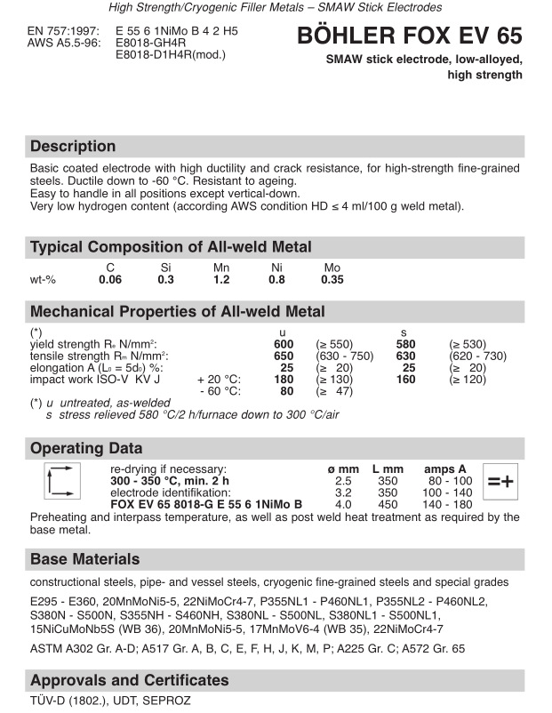 进口奥地利伯乐E8018-GH4R管道焊条BOHLER FOX EV 65低合金钢焊条-阿里巴巴