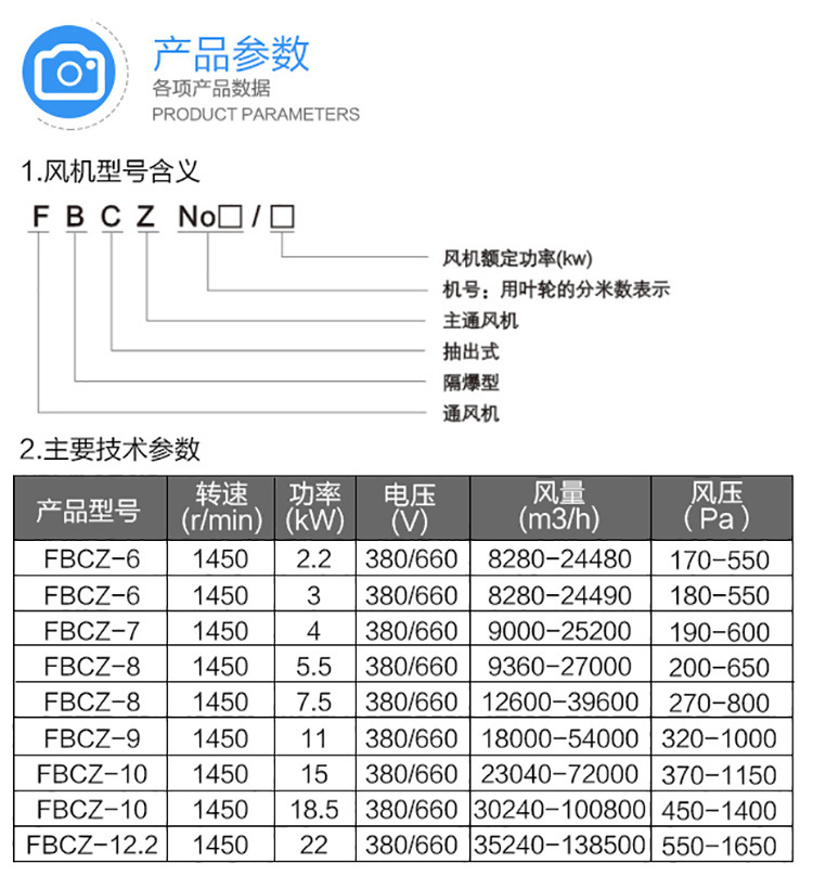 FBCZ矿用防爆抽出式轴流风机，主扇风机11kw矿用地面抽出式通风机-阿里巴巴