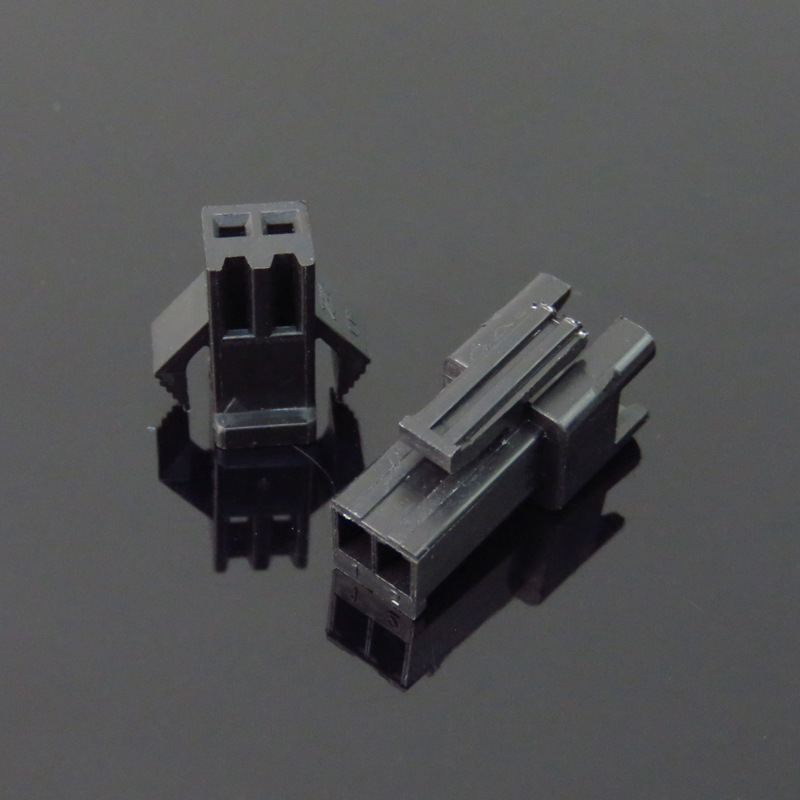 SM胶壳 2.54mm连接器 SM2.54公母对接孔座 SM-2P黑色/白色-阿里巴巴