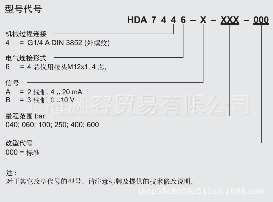 HYDAC贺德克压力传感器HDA3840-A-250-124电子HDA3800-A-350-124-阿里巴巴
