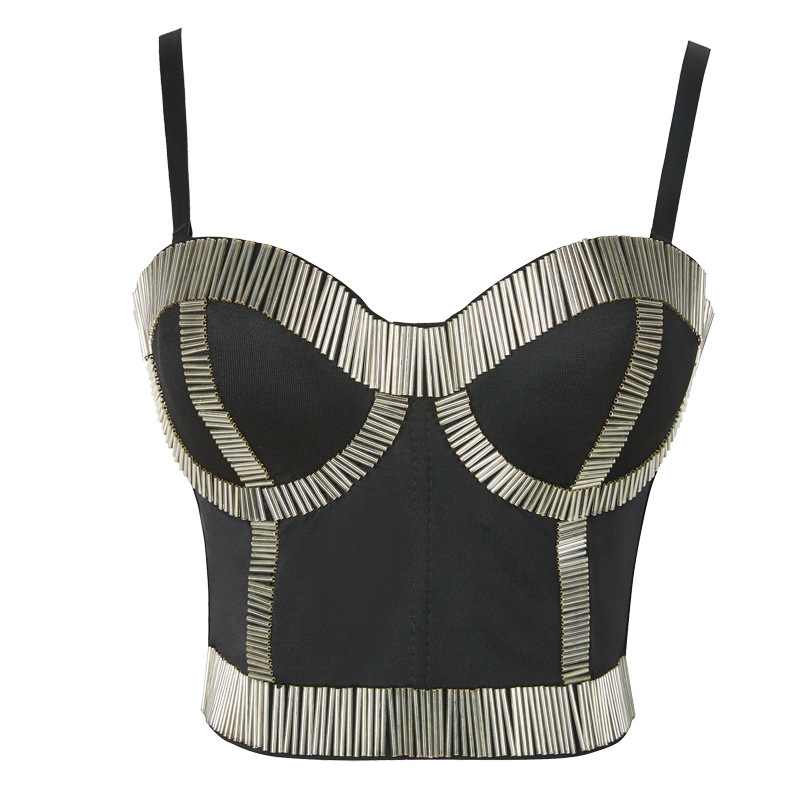 Women's Diamond bling jazz dance bra tops stage costume KTV breast ...