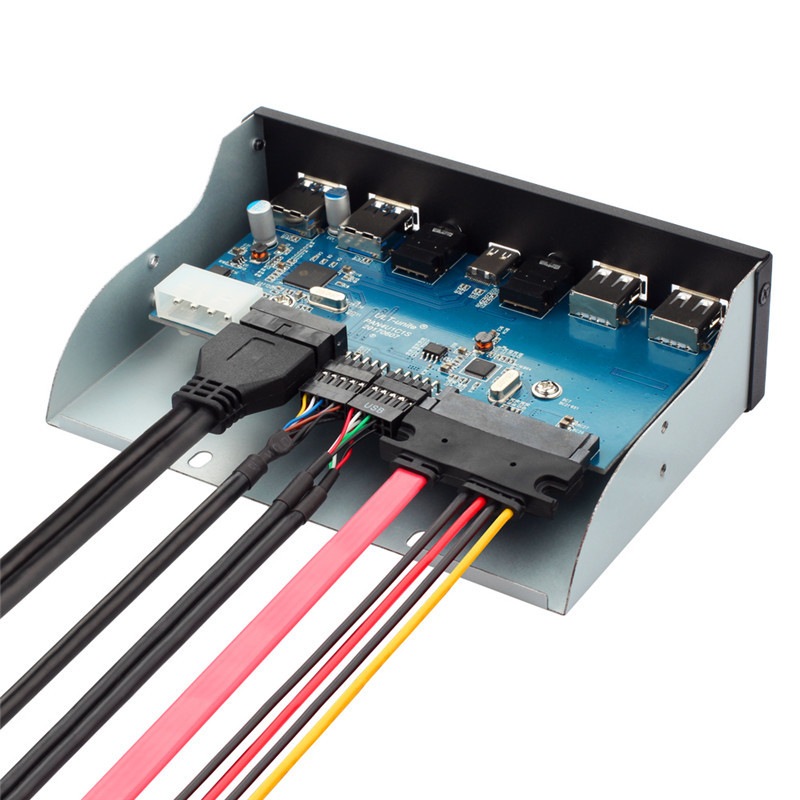 USB3.0光驱位前置面板USB3.0台式机光驱位前置面板19Pin转USB3.0-阿里巴巴