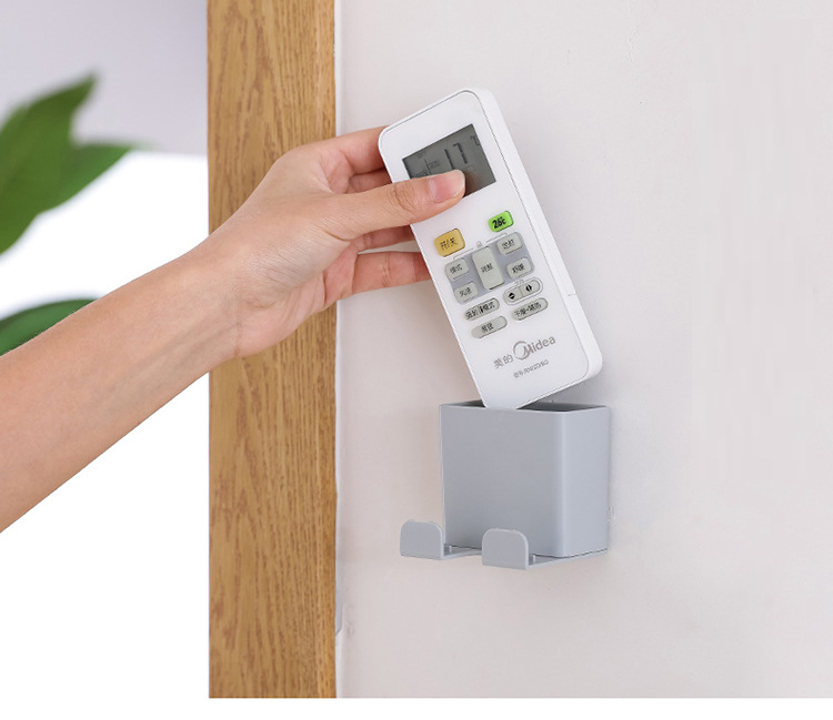 remote control storage box living room home wall-mounted punch-free ...