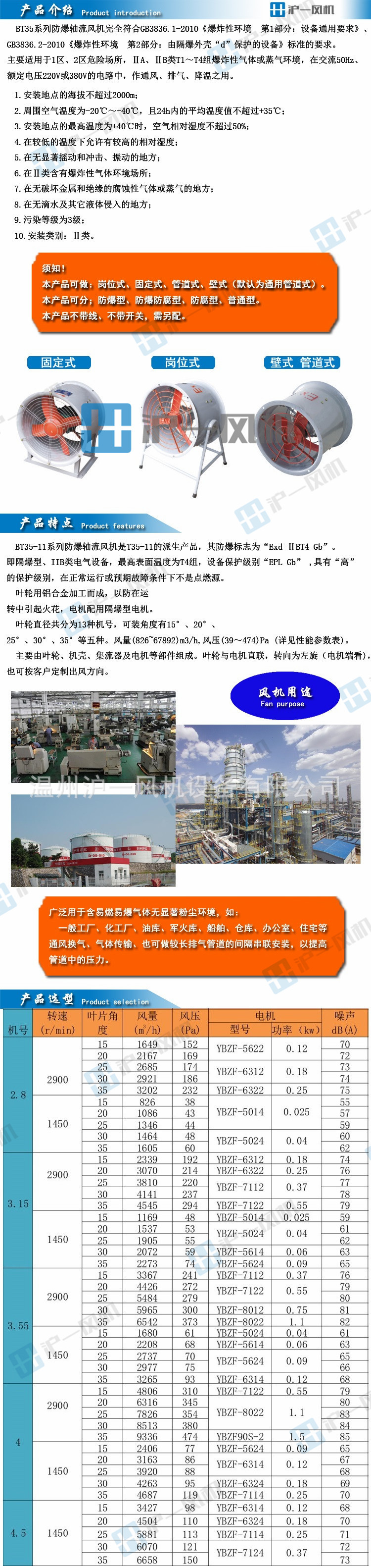 防爆轴流风机 BT35-11-4# 0.55KW 防爆轴流排风机 电压220V 380V-阿里巴巴