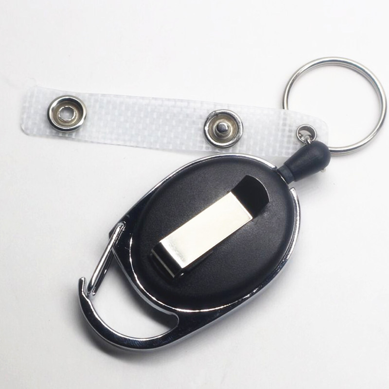 伸缩钥匙扣 带背夹易拉扣钥匙环 防丢防盗钥匙绳扣 户外登山扣-阿里巴巴