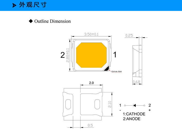 2835灯珠led黄绿普绿色光源565nm/575nm交通绿495nm/500nm/510nm-阿里巴巴